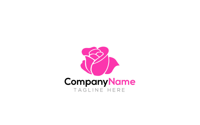 Rose Flower Shop Logo Design Template - TemplateMonster