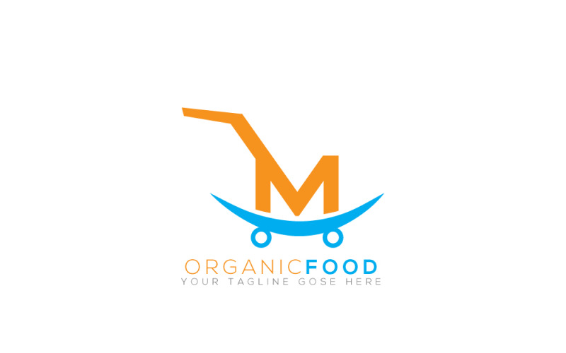 Online Shop Letter M Logo Design Template - TemplateMonster