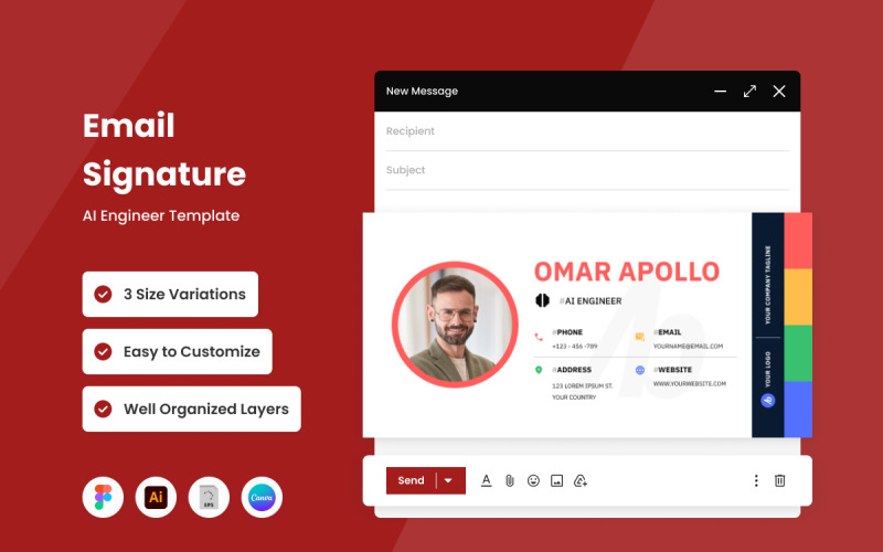AI Engineer - Email Signature Template V2 - TemplateMonster