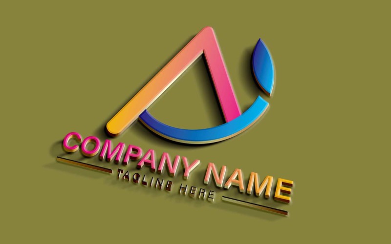 Diseño de monograma de logotipo con letras abstractas de IA