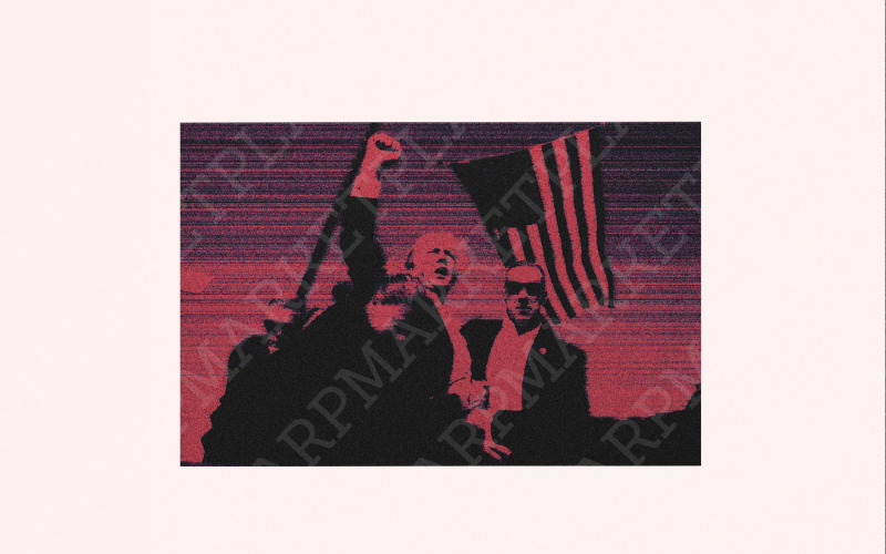 Trump Fight PNG , Donald Trump Shot Fist Up Sublimation Design, Trump T ...