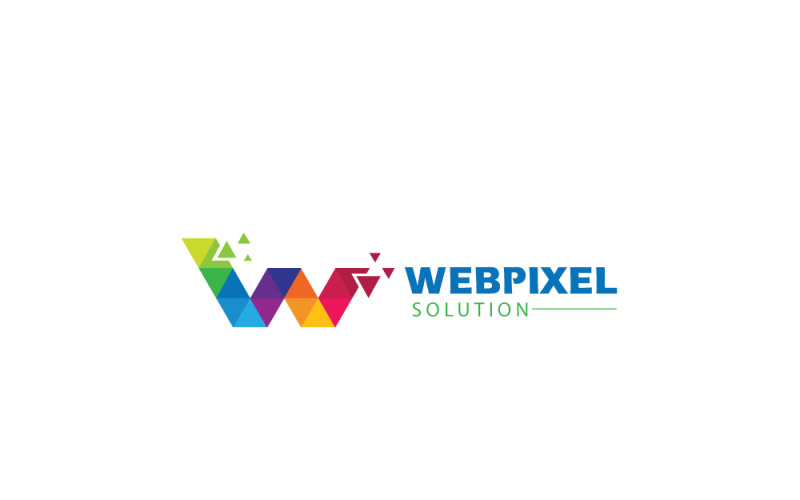Webpixel & W Pixel Logo Design Template - TemplateMonster