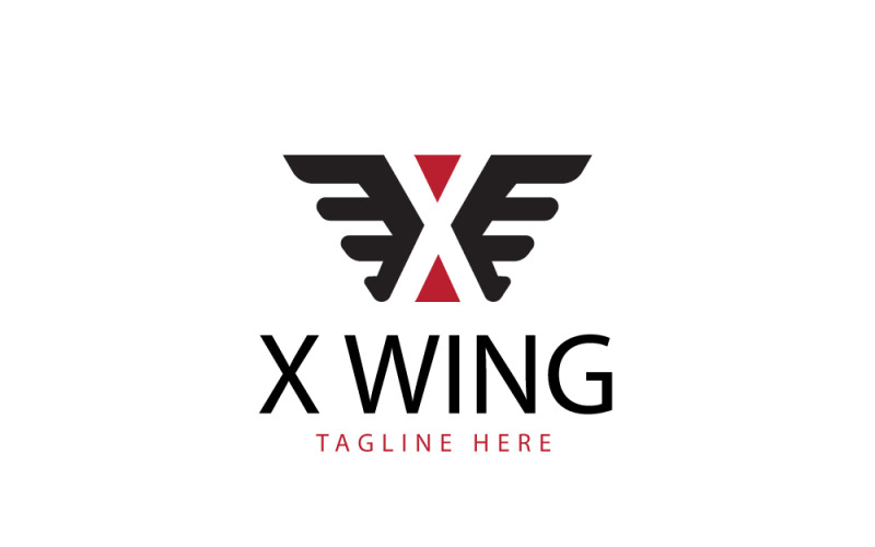Letter X Wing Logo Design Template #446172 - TemplateMonster