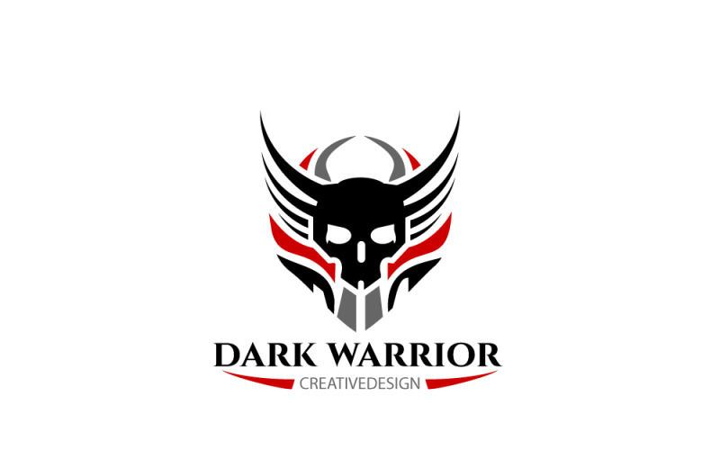 Plantilla de diseño de logotipo de Dark Warrior