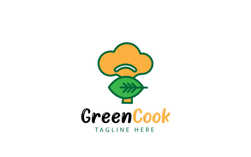 Green Cook Logo Design Template #446249 - TemplateMonster