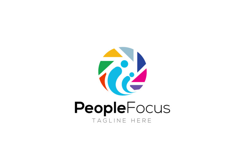 People Focus Logo Design Template #446274 - TemplateMonster