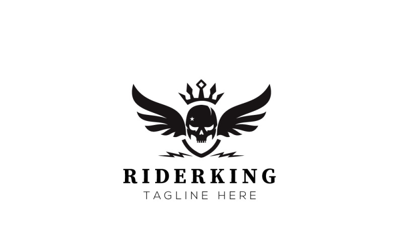 Modelo de design de logotipo Rider King - TemplateMonster