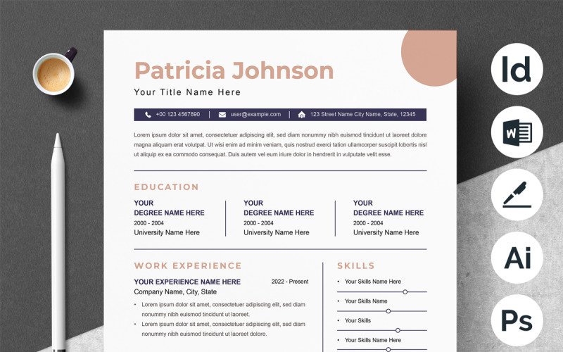 Clean & Professional Resume Layout - TemplateMonster