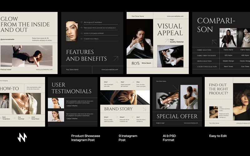 Elegant Product Showcase Instagram Post - TemplateMonster