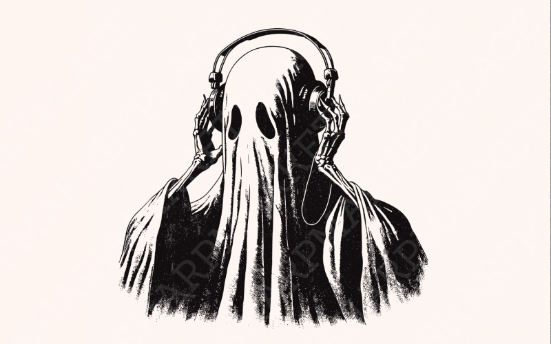 Ghost Listening Music PNG, Ghosts png, Halloween Ghost Png, Halloween ...