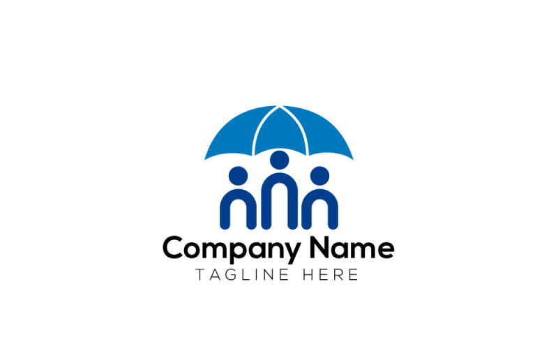 People Insurance Logo Design Template - TemplateMonster