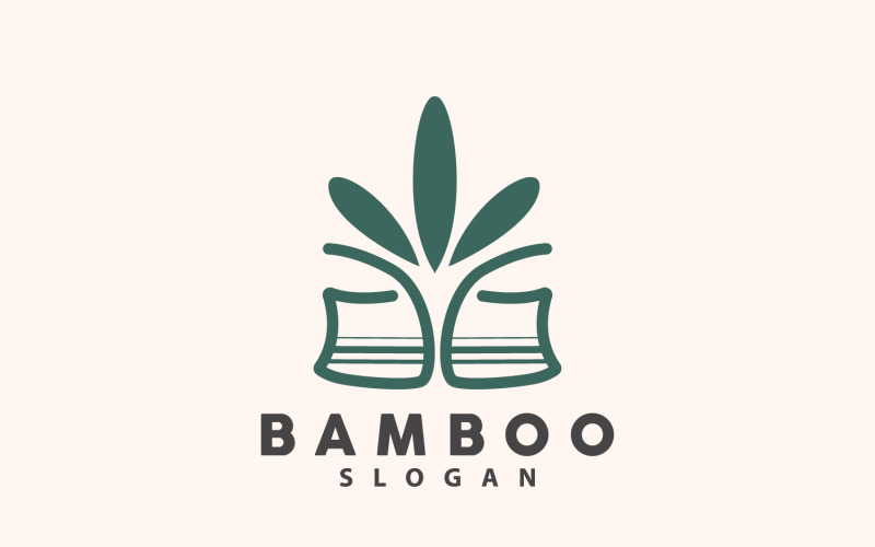 Bambu Logo Yeşil Bitki Vektör Basit V4 - TemplateMonster