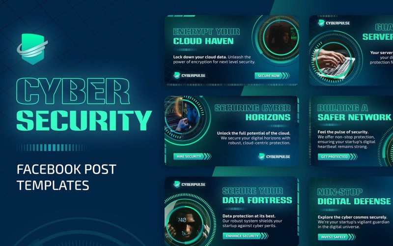 Cyber Security Facebook Post Templates - TemplateMonster