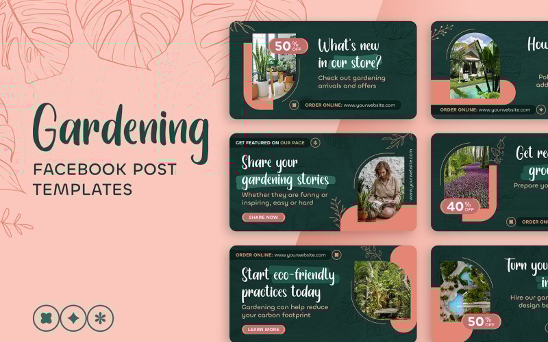Gardening Facebook Post Templates #446898 - TemplateMonster