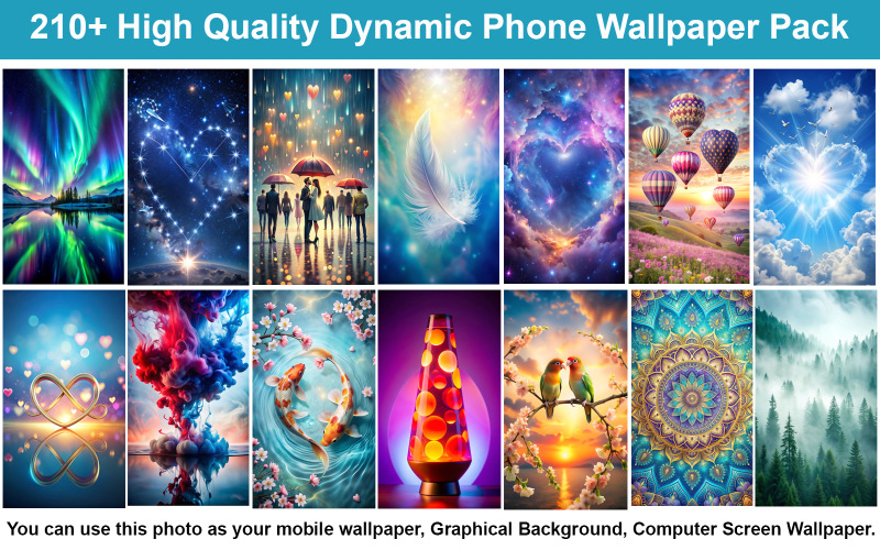 210+ High Quality Dynamic Phone Wallpaper Pack