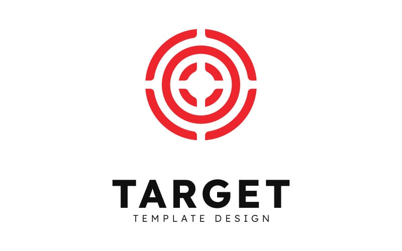 Target logo arrow direction, circle target Vector illustration V1