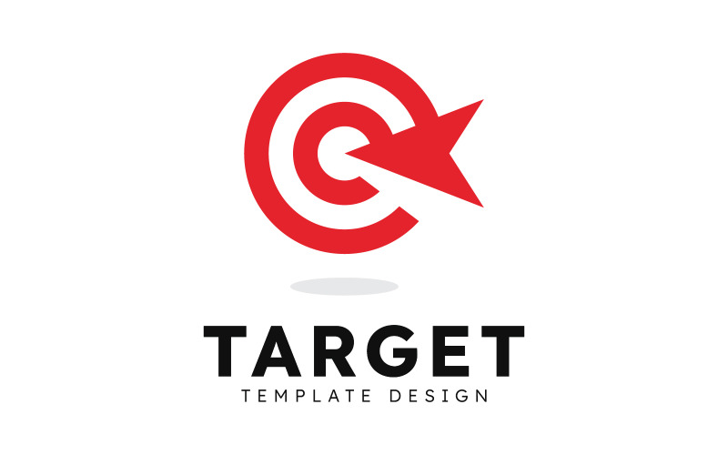 Target logo arrow direction, circle target Vector illustration V5