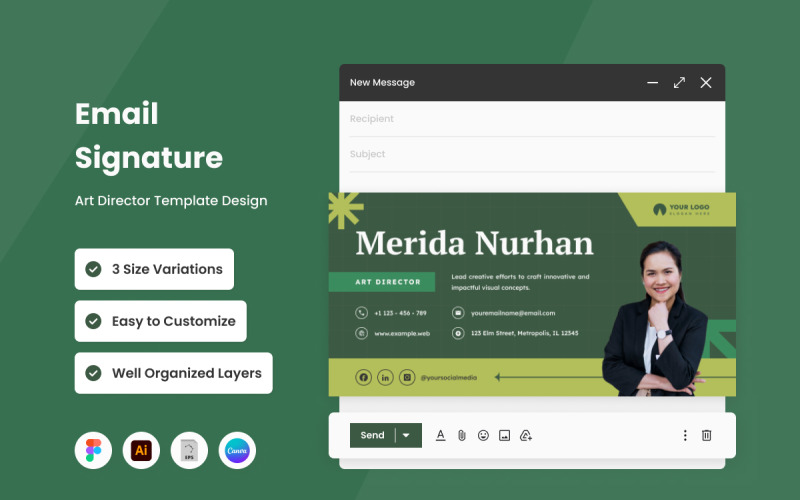 Art Director - Email Signature Template V6 - TemplateMonster