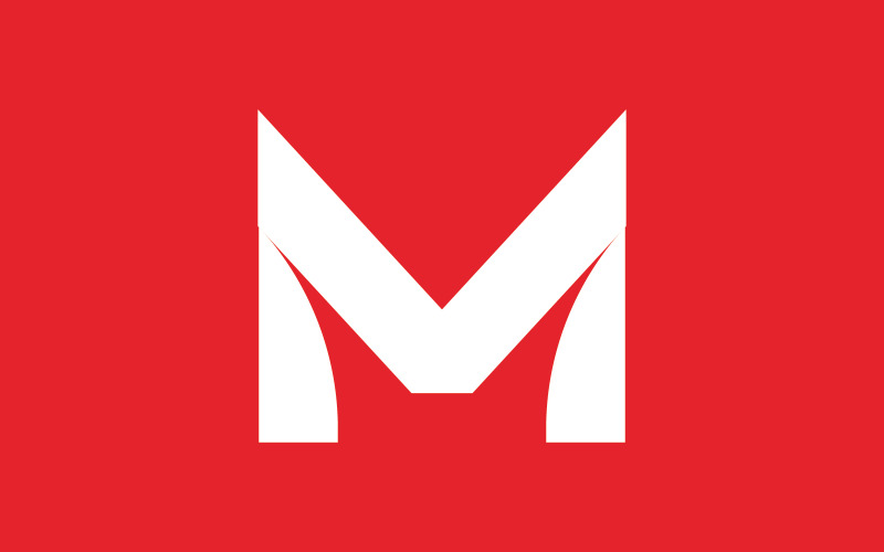 Harf M minimal logo ikon tasarım şablonu öğeleri V0