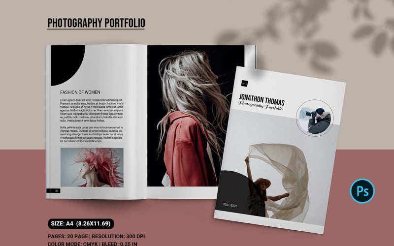 Photography Portfolio Photoshop Template - TemplateMonster