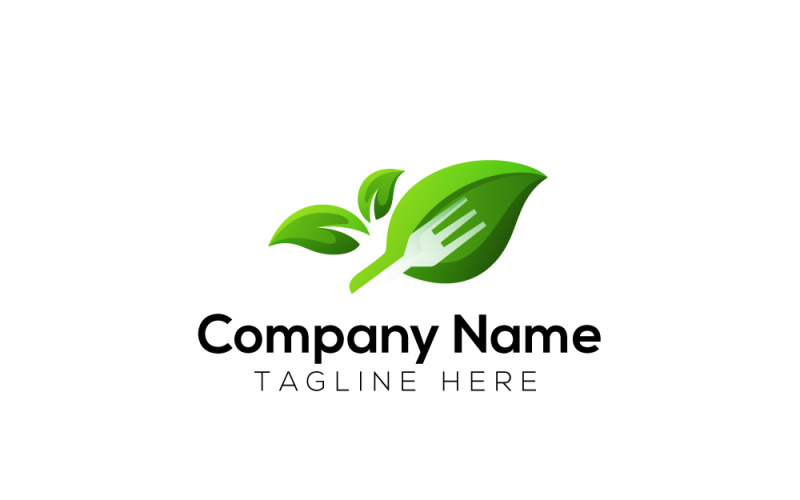 Organic Natural Food Logo Design Template 3 - TemplateMonster