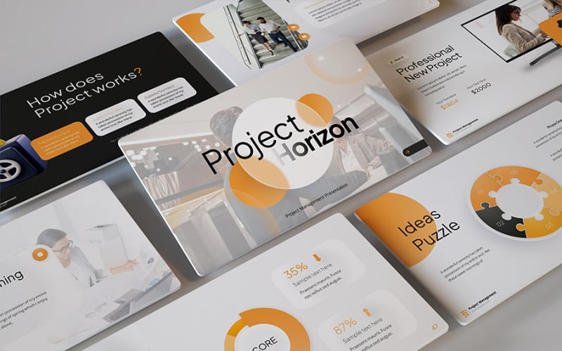 Horizon - Business Management PowerPoint Template Horizon - Business Management PowerPoint Template