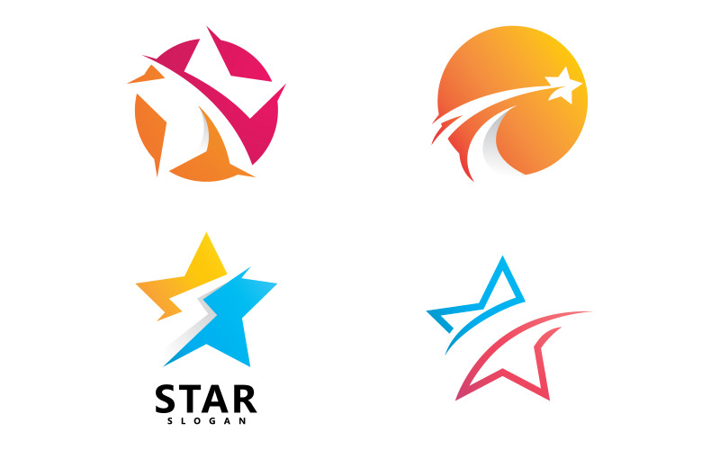 Star logo designs template, Fast star logo Vector illustration design V15