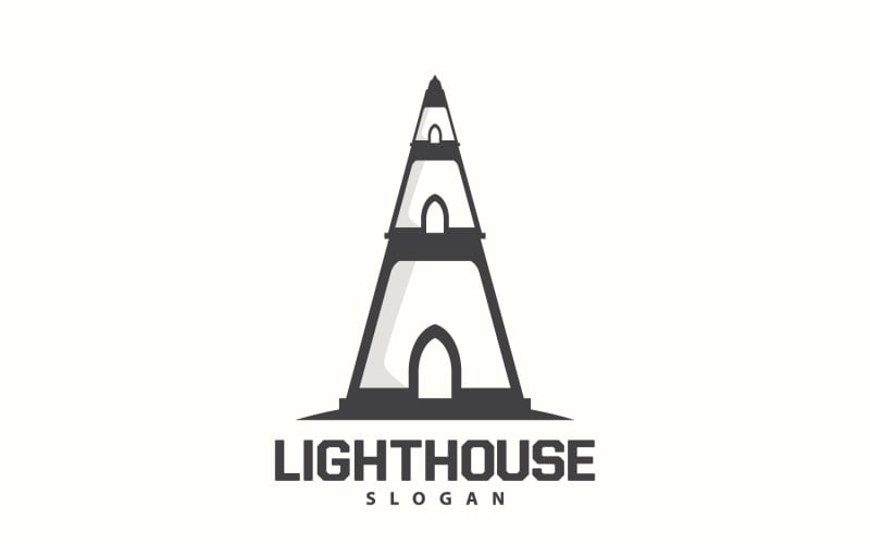 Lighthouse Logo Sea Tower Vector Template V5