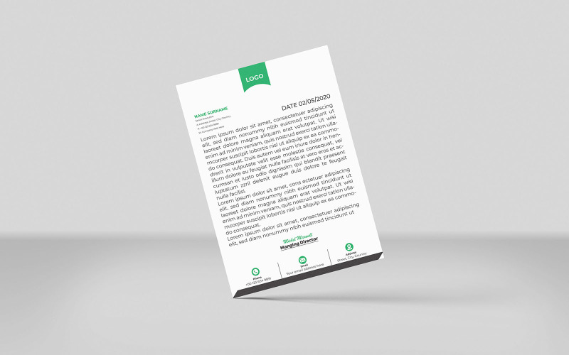Diseño creativo de membrete corporativo para empresas