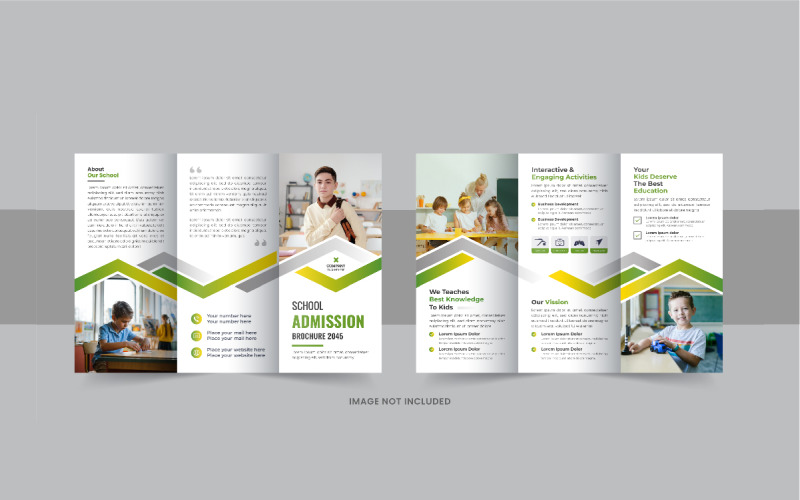 Kids school admission trifold brochure or International school trifold ...