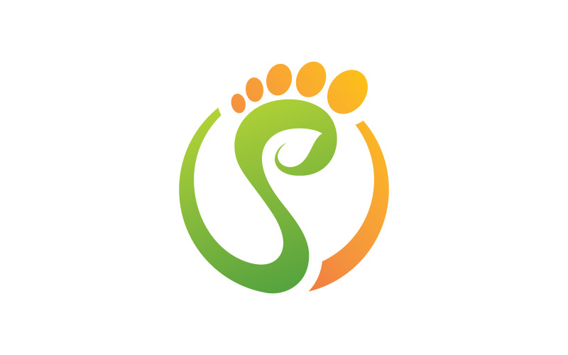 Feet care logo design vector. Feet massaging symbol V12