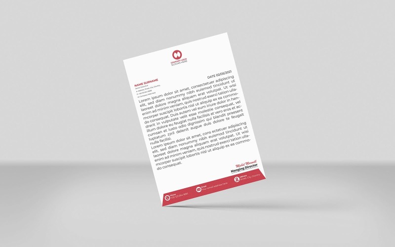 Papel timbrado corporativo design moderno de papel timbrado