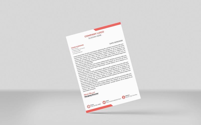 Papel timbrado, papel timbrado criativo, novo design minimalista