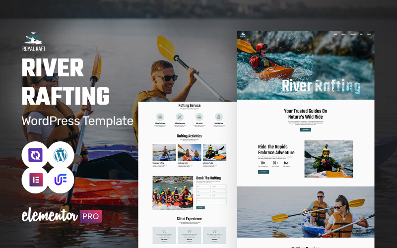 Kayaking - Rafting WordPress Theme #267373 - TemplateMonster