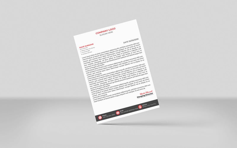Modern corporate New letterhead template Design