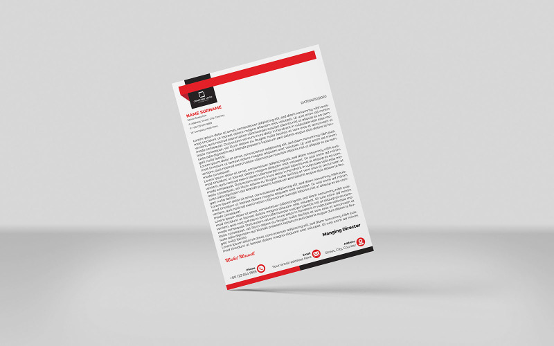 Corporate New letterhead template Design - TemplateMonster
