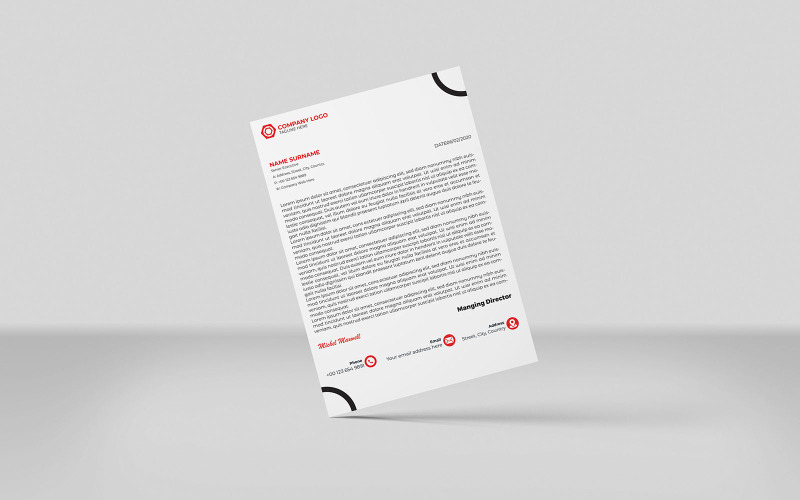 Diseño de membrete creativo y exclusivo - TemplateMonster