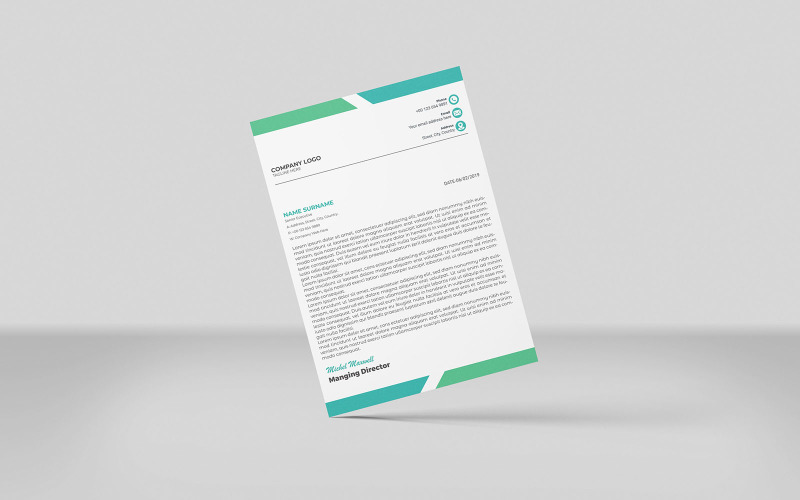 Modern New Letterhead Unique New Letterhead - TemplateMonster