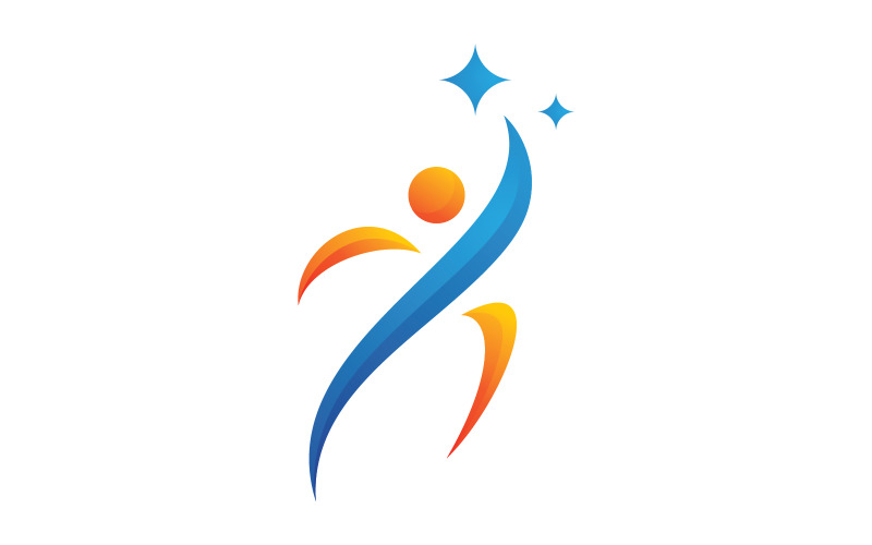 Character logo sign illustration people vector design V3