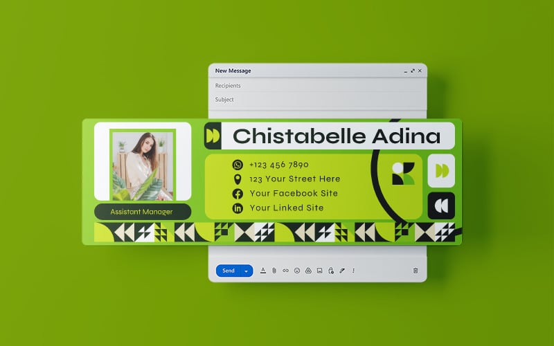 Geometric Email Signature #450367 - TemplateMonster
