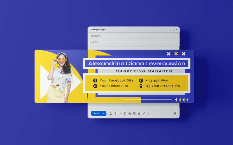 Modern Email Signature Design Template 3 - TemplateMonster