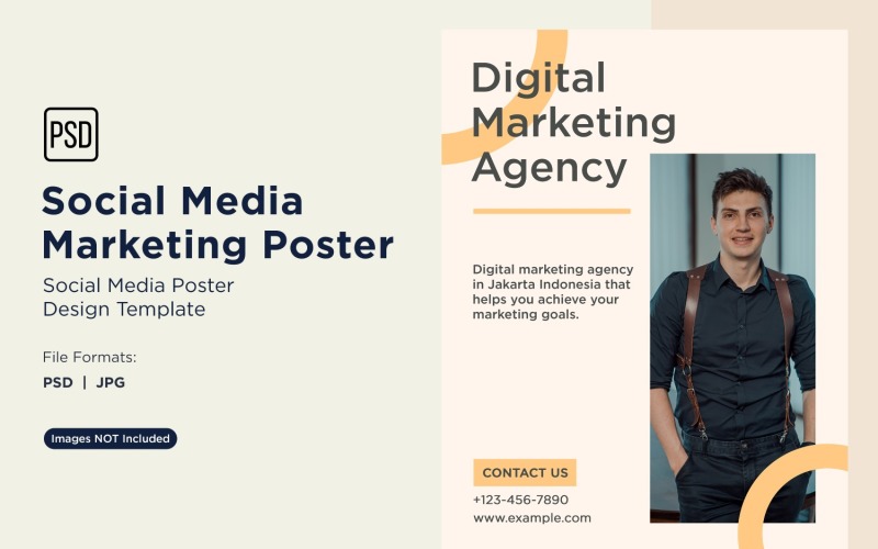 Modern and Simple Social Media Marketing Poster Design Template 33