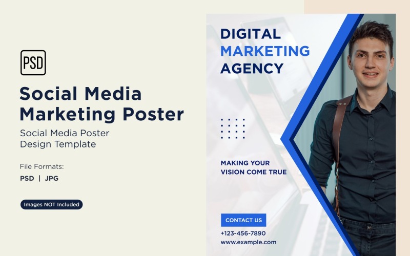 Modern and Simple Social Media Marketing Poster Design Template 65