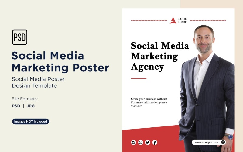 Modern and Simple Social Media Marketing Poster Design Template 71