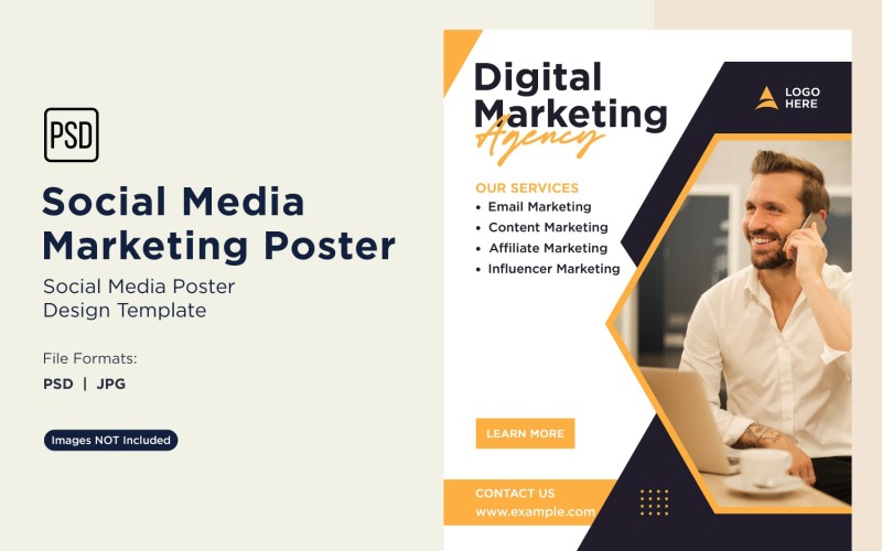 Modern and Simple Social Media Marketing Poster Design Template 87