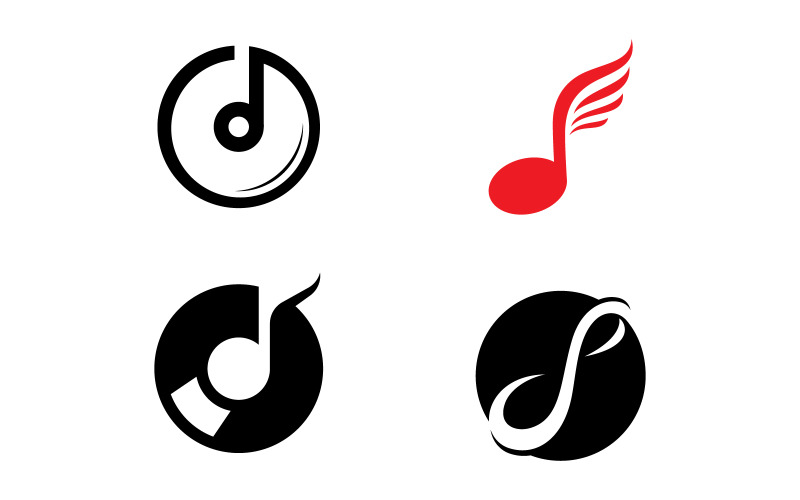 Music note logo Vector template V13 #450823 - TemplateMonster