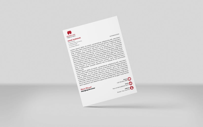 Creative Letterhead Brown Color Corporate Letterhead Identity Template ...