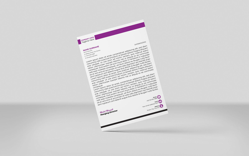 Papel Timbrado Criativo Papel Timbrado Corporativo Design de Identidade