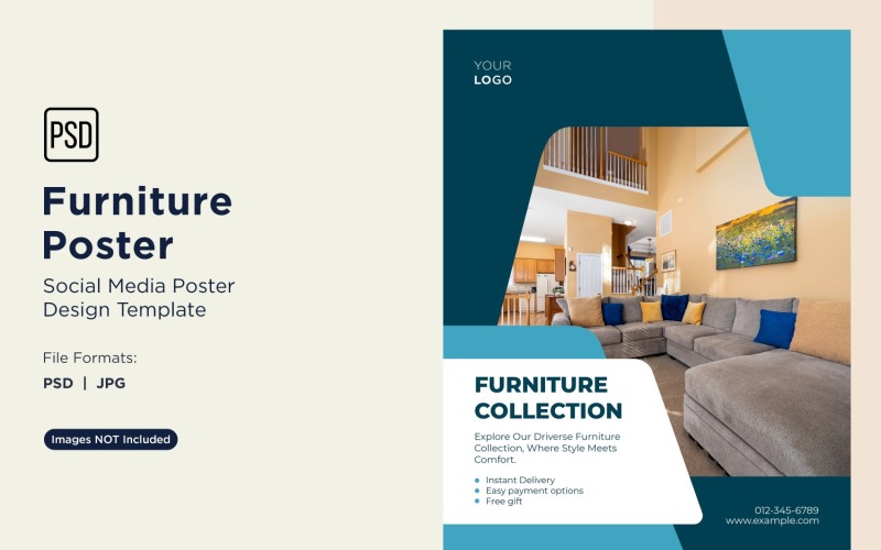 Furniture Poster Design Template 23 #451180 - TemplateMonster