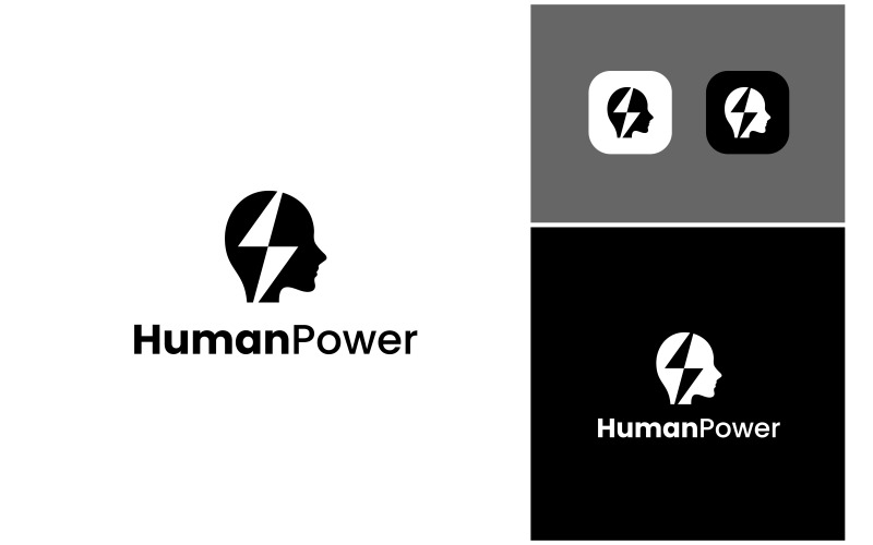 Human Head Power Energy Logo #451127 - TemplateMonster